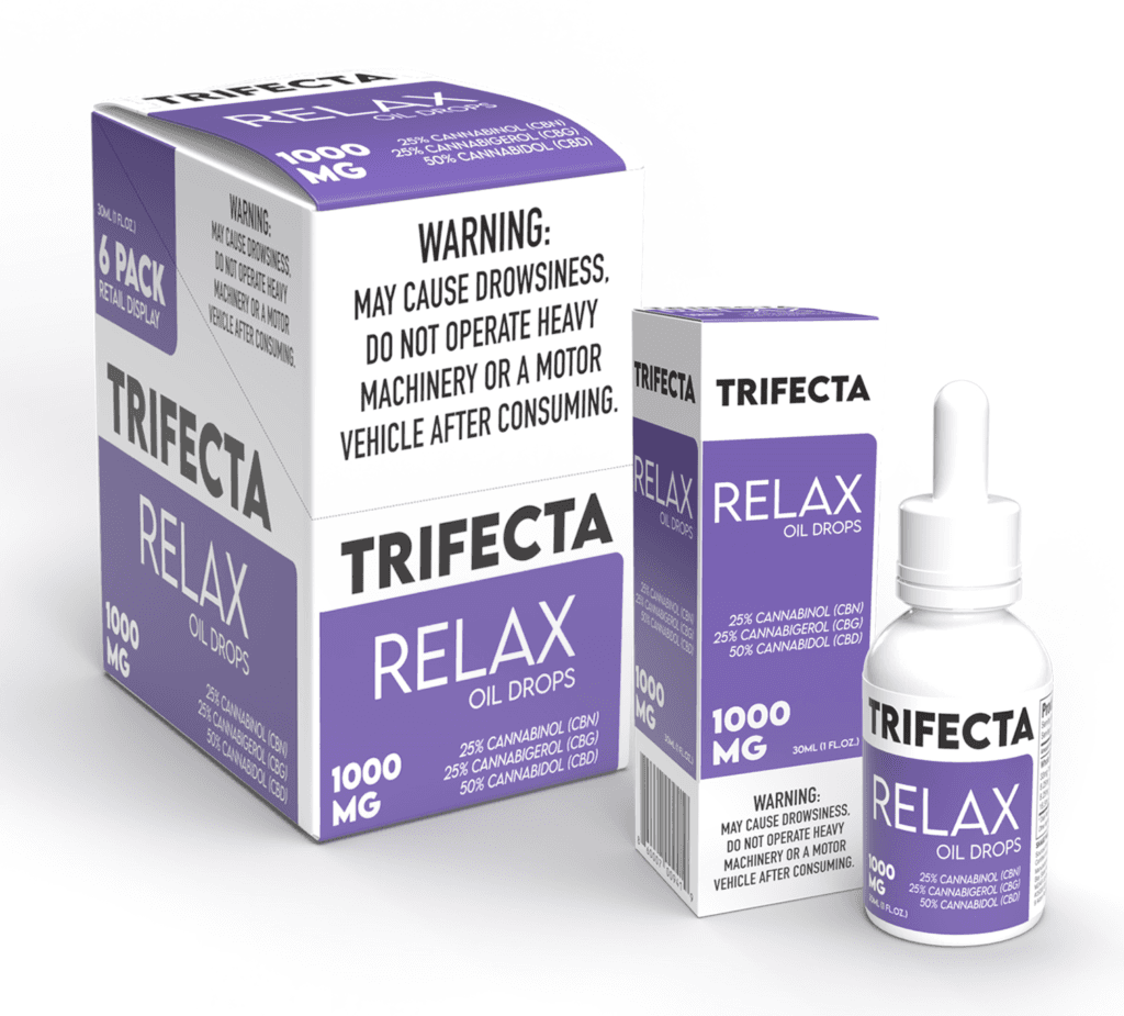 Trifecta Relax Oil Drops 1200mg | Broad Spectrum CBN – Northeast Canna ...